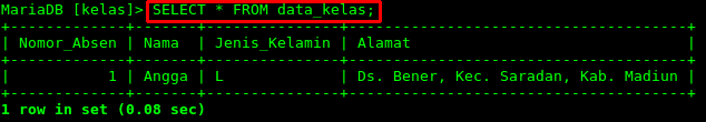 Membuat Database, Tabel, dan Memasukkan data pada tabel SQL melalui Terminal/SHELL - CREATE ...
