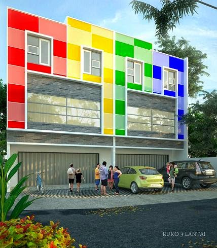 Konsep Ruko 3 Lantai Minimalis Desain 3d 2d Bahan IMB - ARUSHA DESAIN RUKO