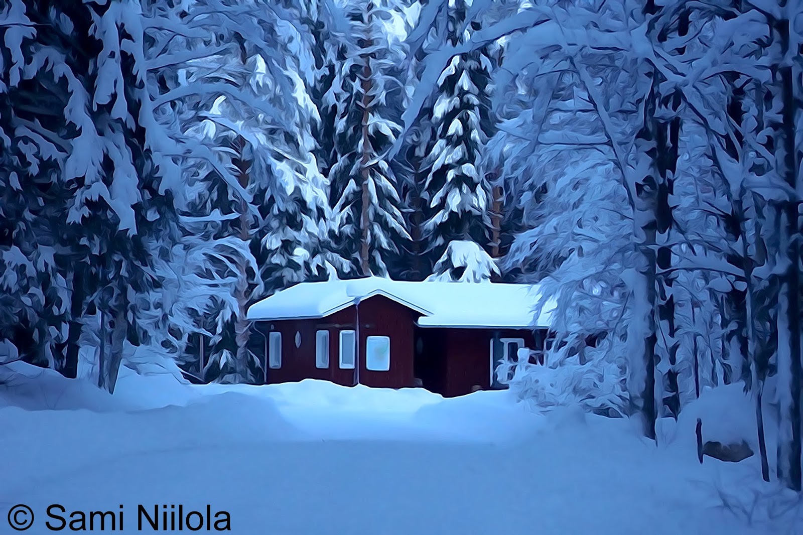 Samin luontokuvia nature photos: TALVIMAISEMA winter landscape