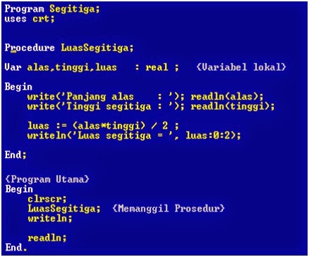 Dasar Pemrograman Komputer: Konsep Pemrograman Prosedur Dalam Pascal