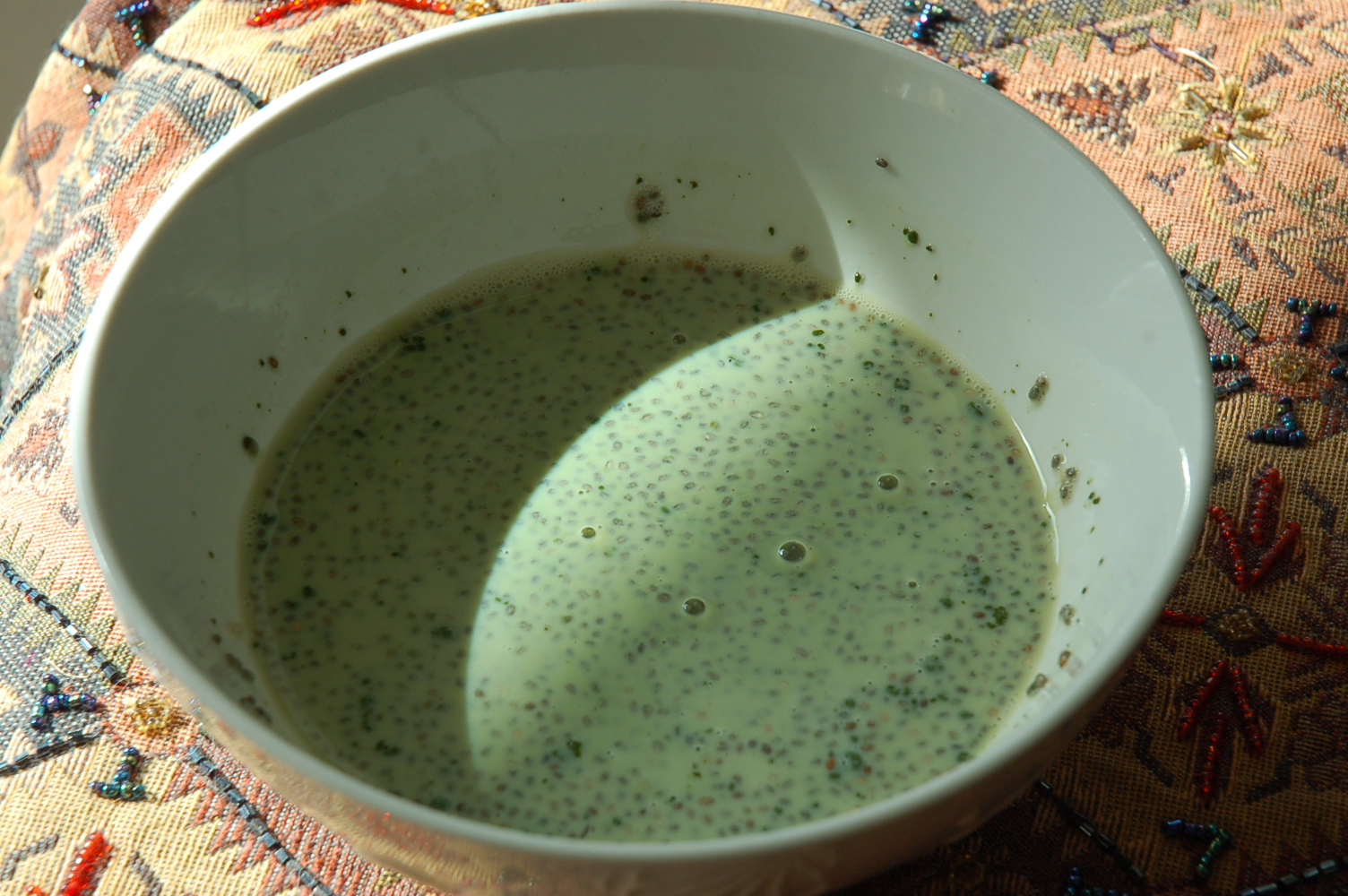 What a Healthy Family Eats: Matcha Green Tea Chia Porridge