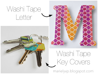 We Read!: DIY: Washi Tape Letter {and key covers}