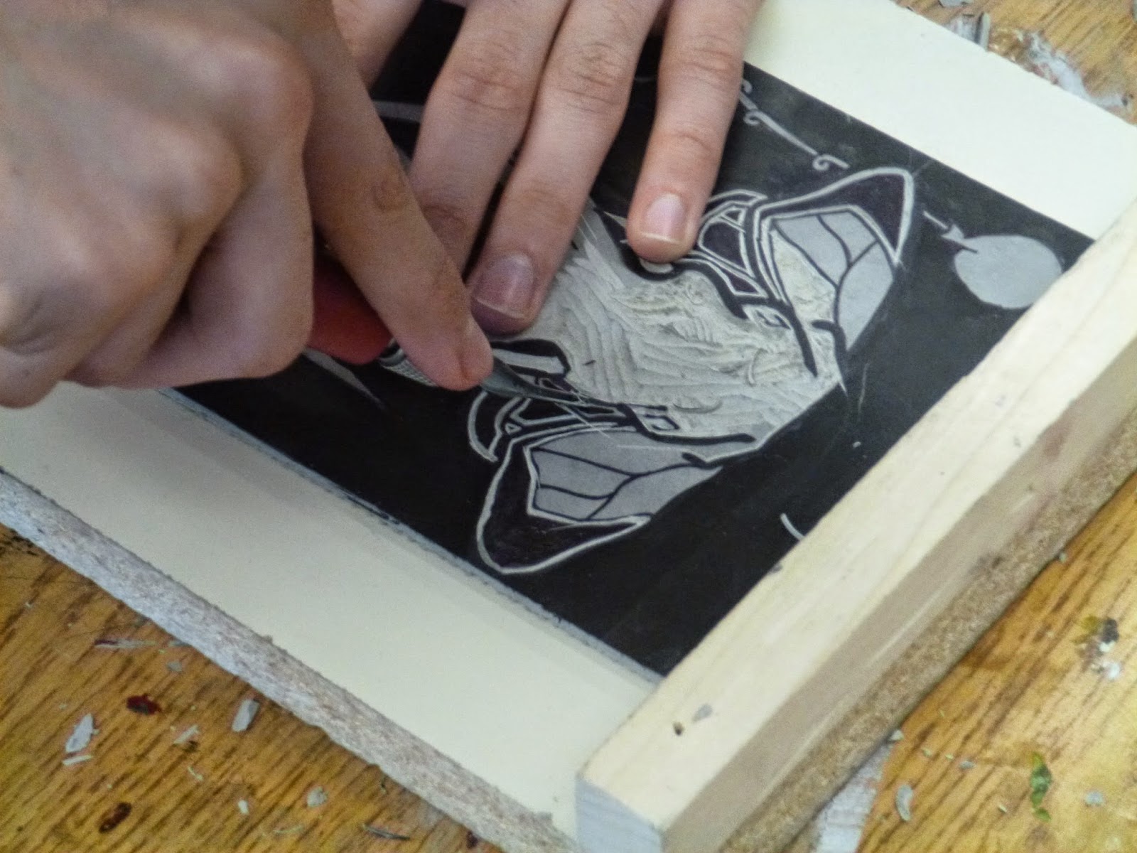 Lane Tech Art Studio : Relief Printmaking with Linoleum