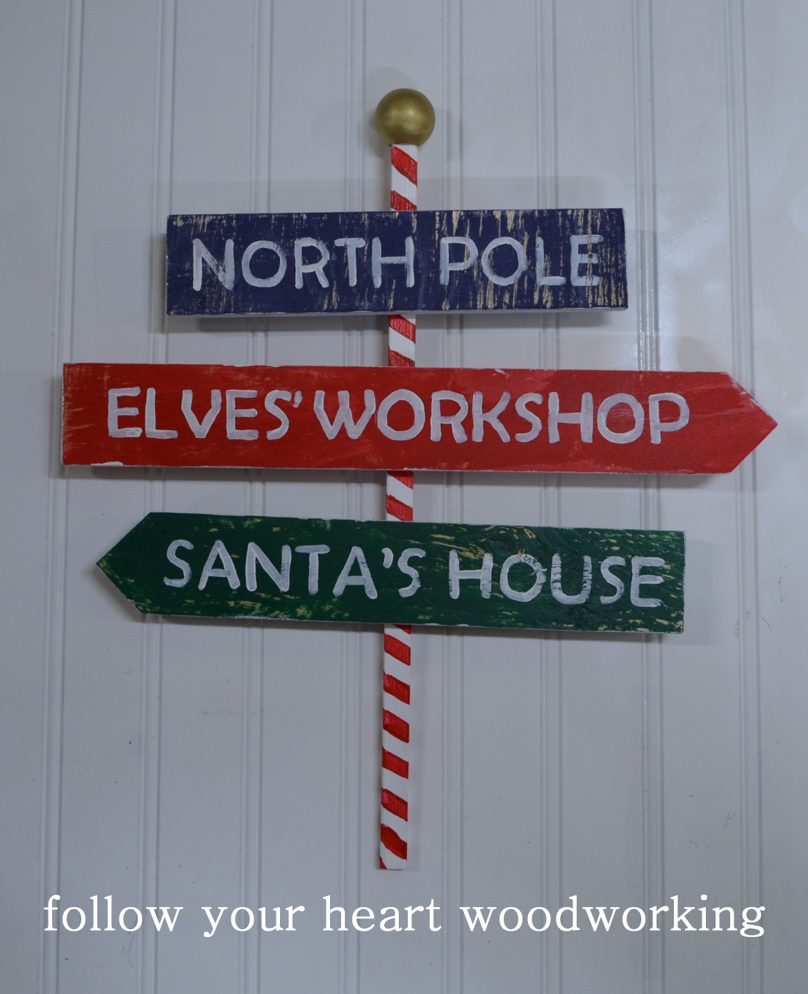 follow your heart woodworking: Christmas Items - Direction signs