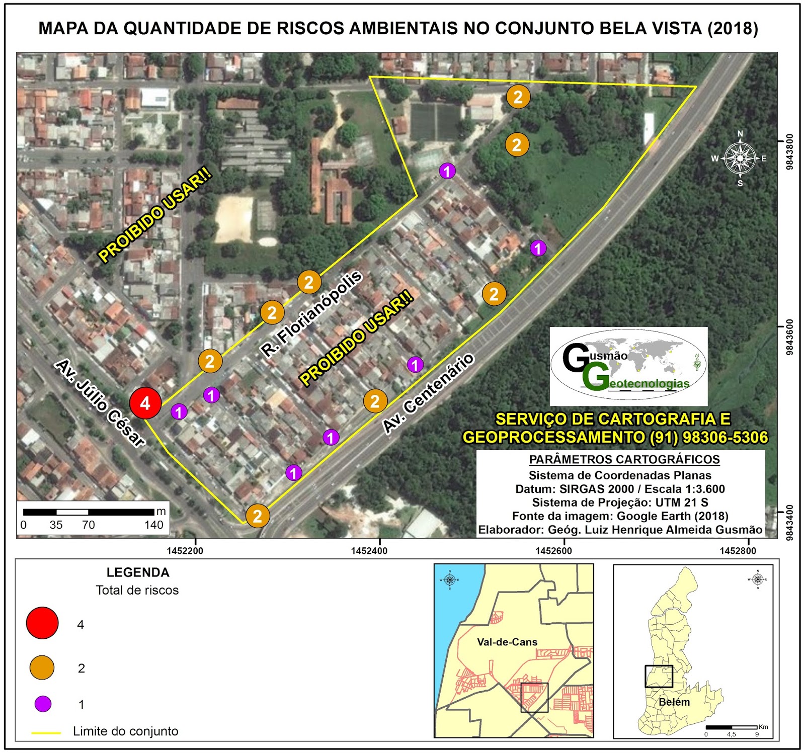 Geografia e Cartografia Digital: Mapeamento de Riscos Ambientais (Serviço)