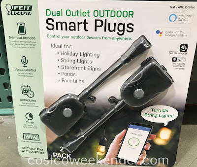 Feit Electric Dual Outlet Outdoor Smart Plug (2 pack) | Costco Weekender