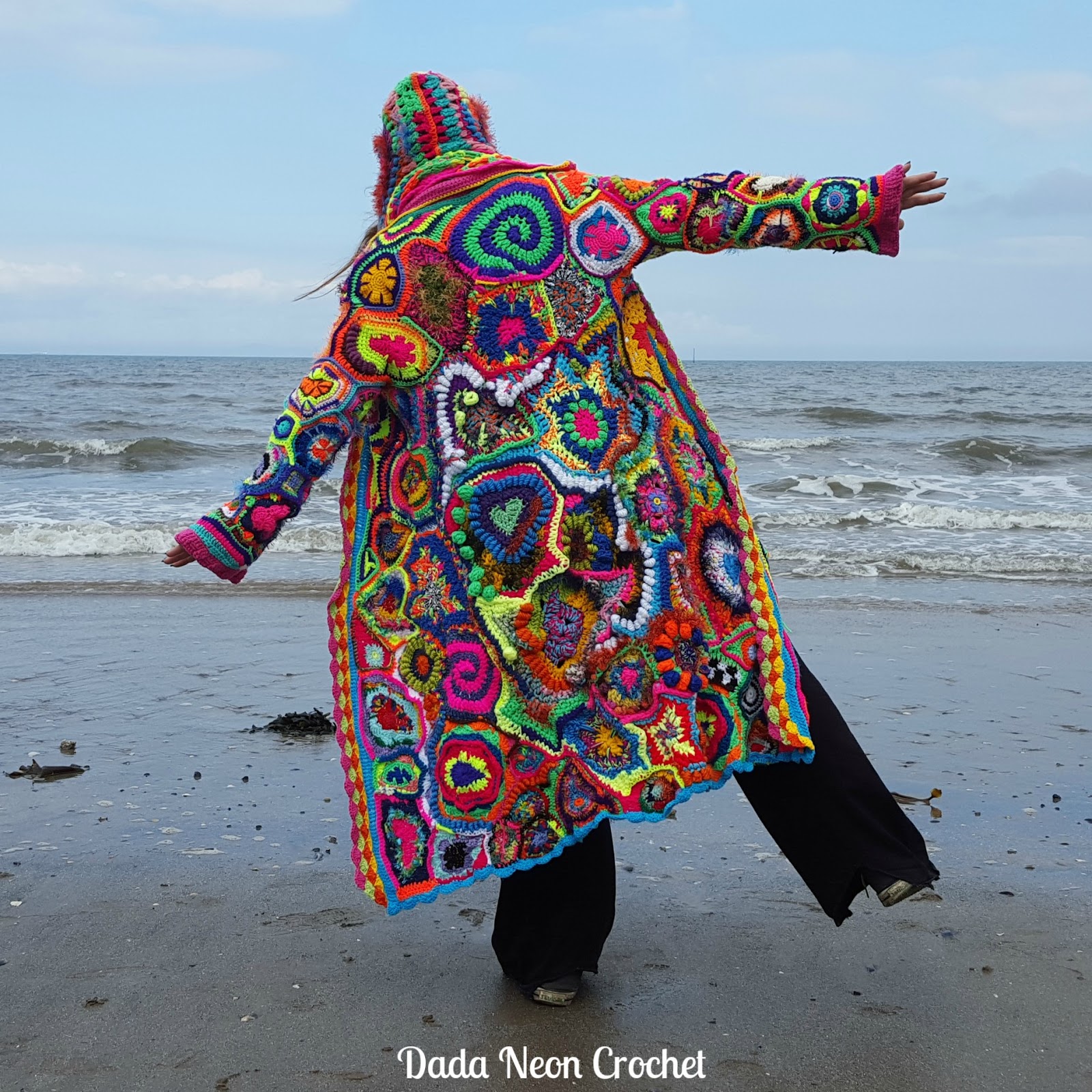 Dada Neon Crochet: My Freeform Crochet Coat!