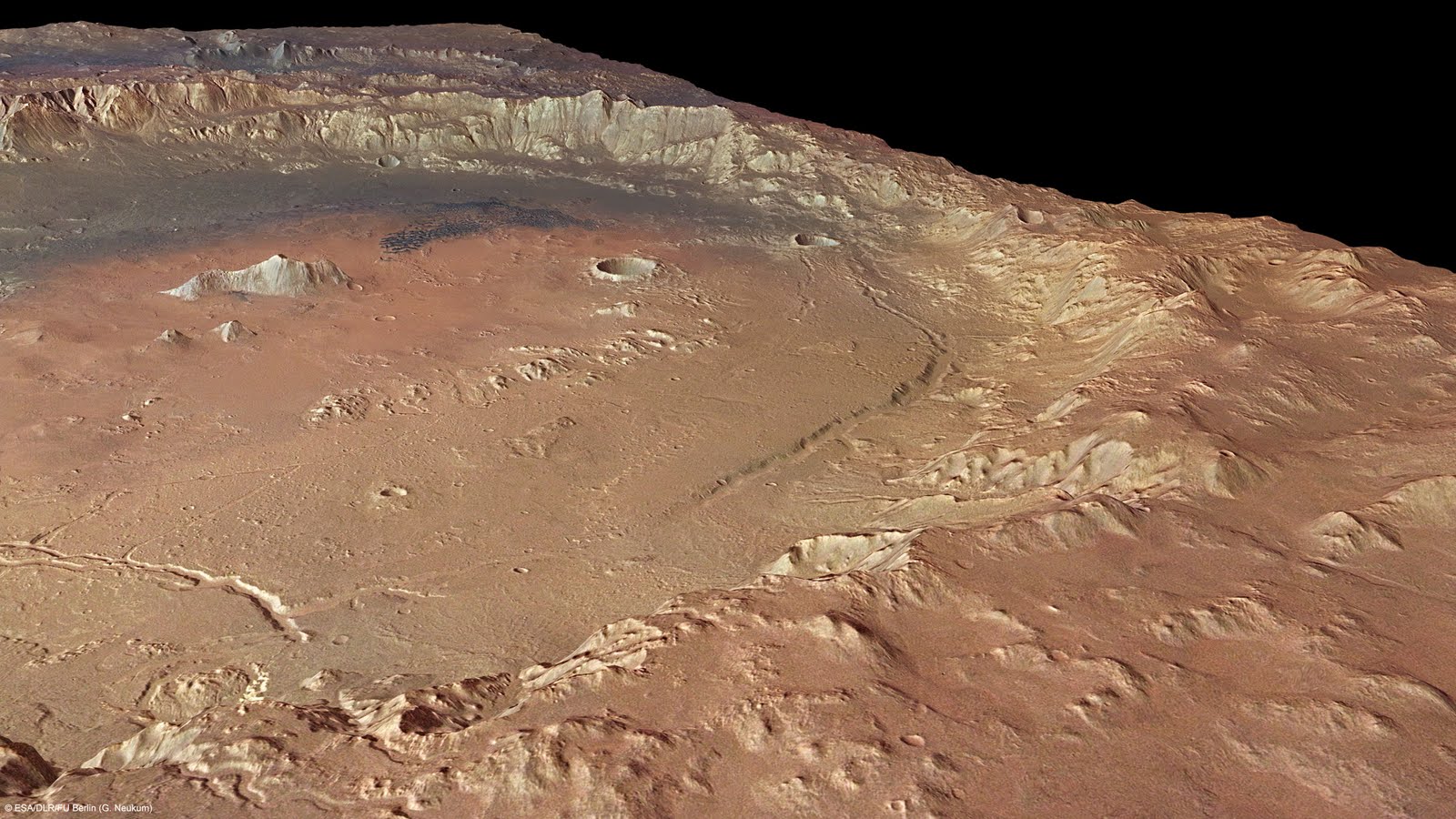 Orbiter.ch Space News: Rare martian lake delta spotted by Mars Express