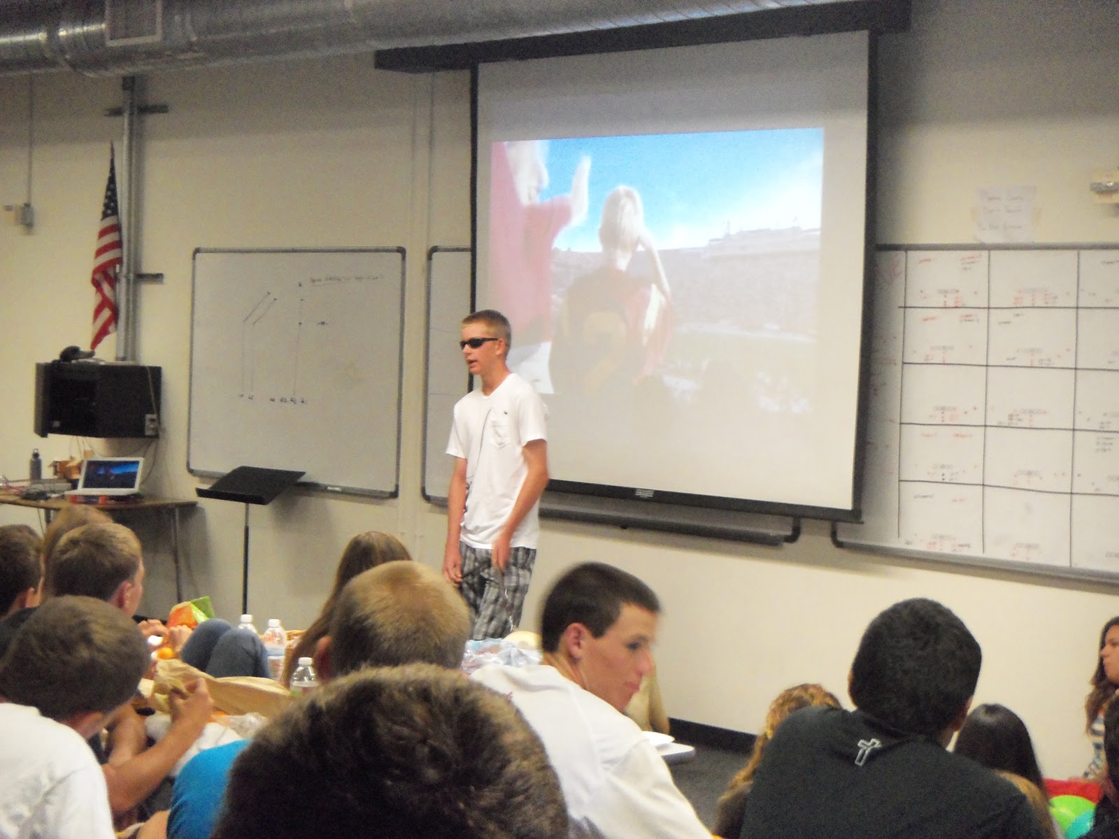 Orange Lutheran: OLu Freshman Jake Olson speaks at 1st FCA - 9/21/11