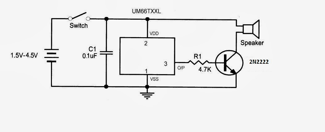 electronics tutorials: UM66 BASED MELODIOUS SOUND GENERATOR