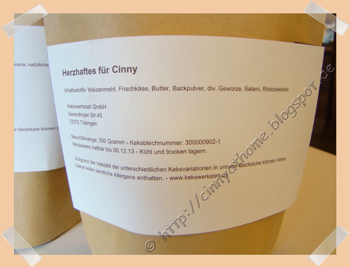 Cinny@Home: Kekse wie selbst gebacken von der Kekswerkstatt