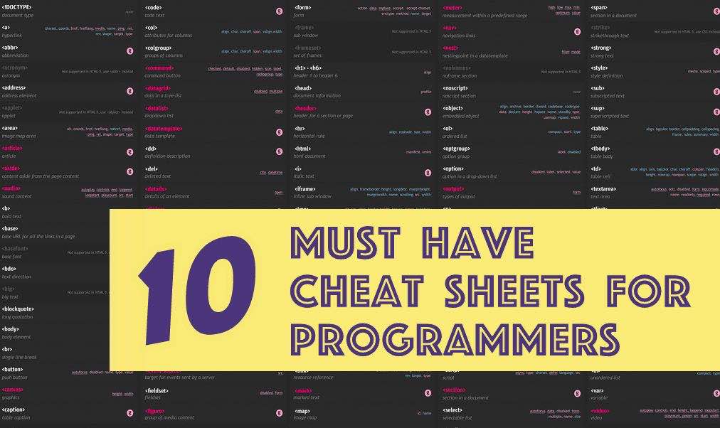 10 Cheat Sheet Terbaik yg Programmer Harus miliki