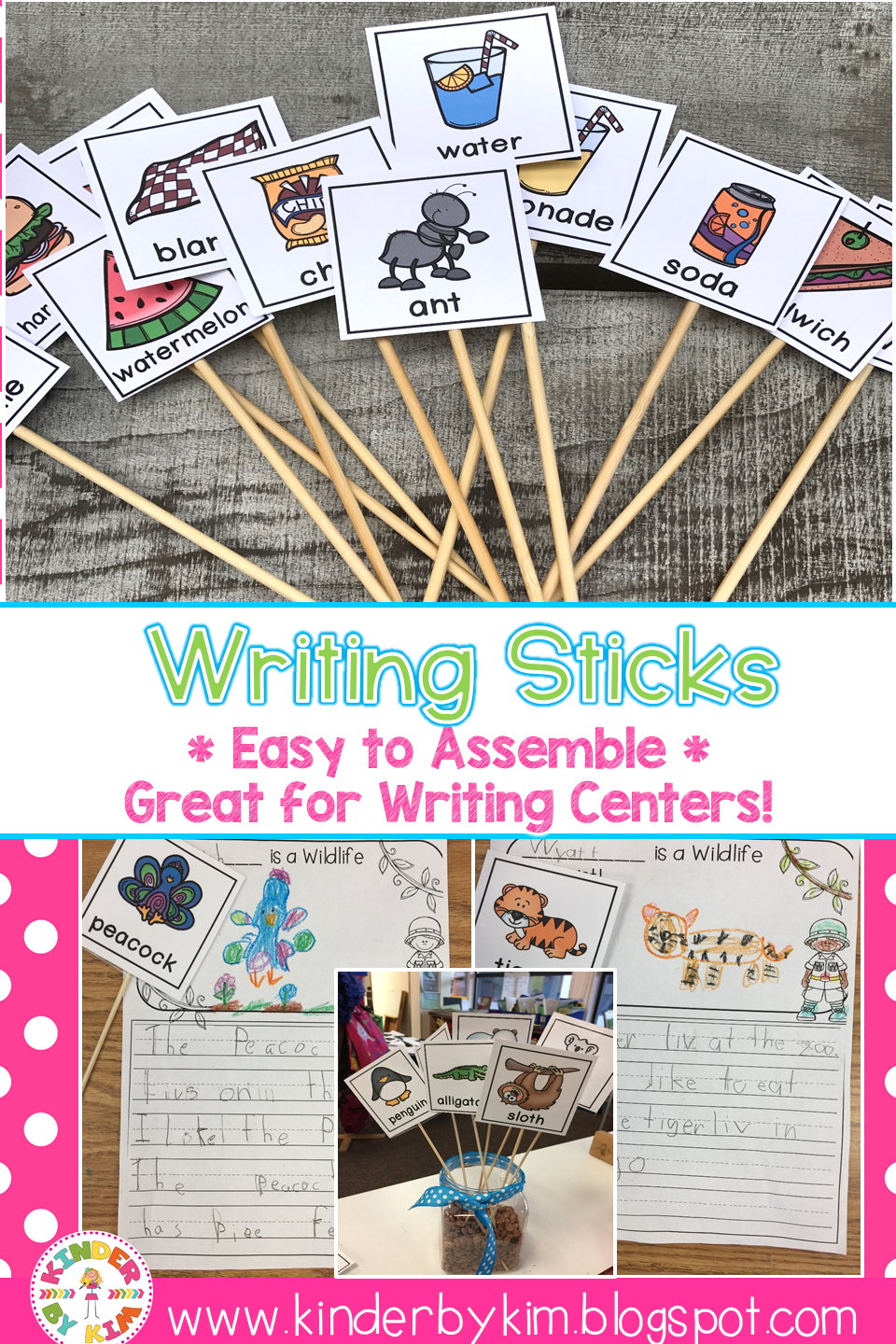 KinderbyKim's Blogspot!: Writing Sticks! Easy to Assemble and Great for ...