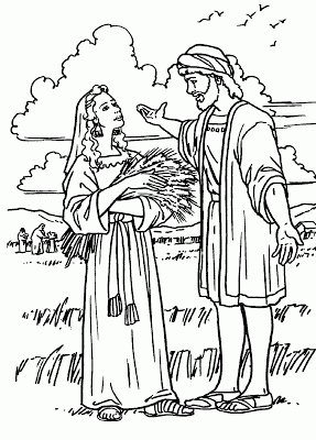 Imagenes Cristianas Para Colorear: Rut y Noemi Para Colorear