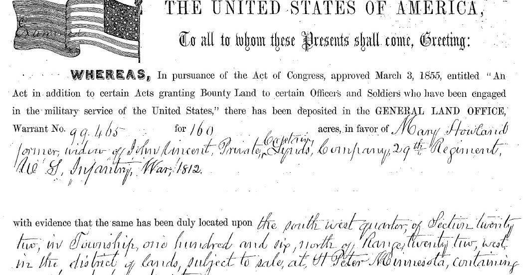 Ellie's Ancestors: Another Bounty Land Warrant/ Or How I came To ...