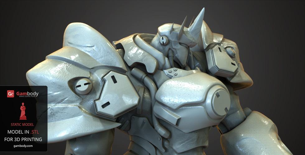Overwatch - Reinhardt 3D Model | Static Figurine | 3D Printing Designs