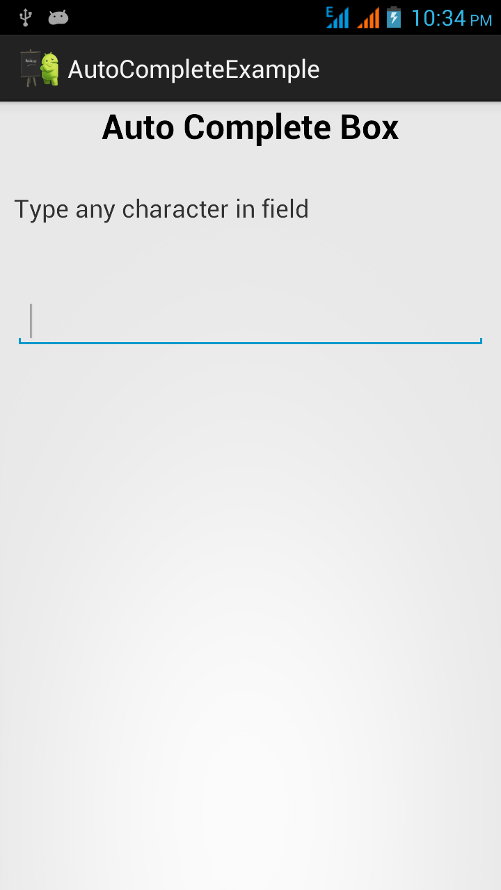 Android Development And Discussion Auto Complete Textview