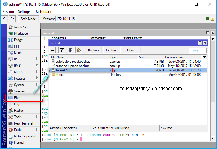 Mikrotik : Export Import Mikrotik - Sysadmin_Blog