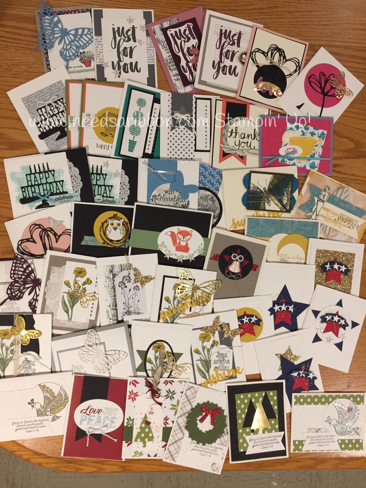 43 cards from Scraps in 5 hours video