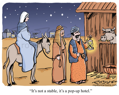 Royston Cartoons: Cartoon advent calendar:Day 2. A stable upbringing