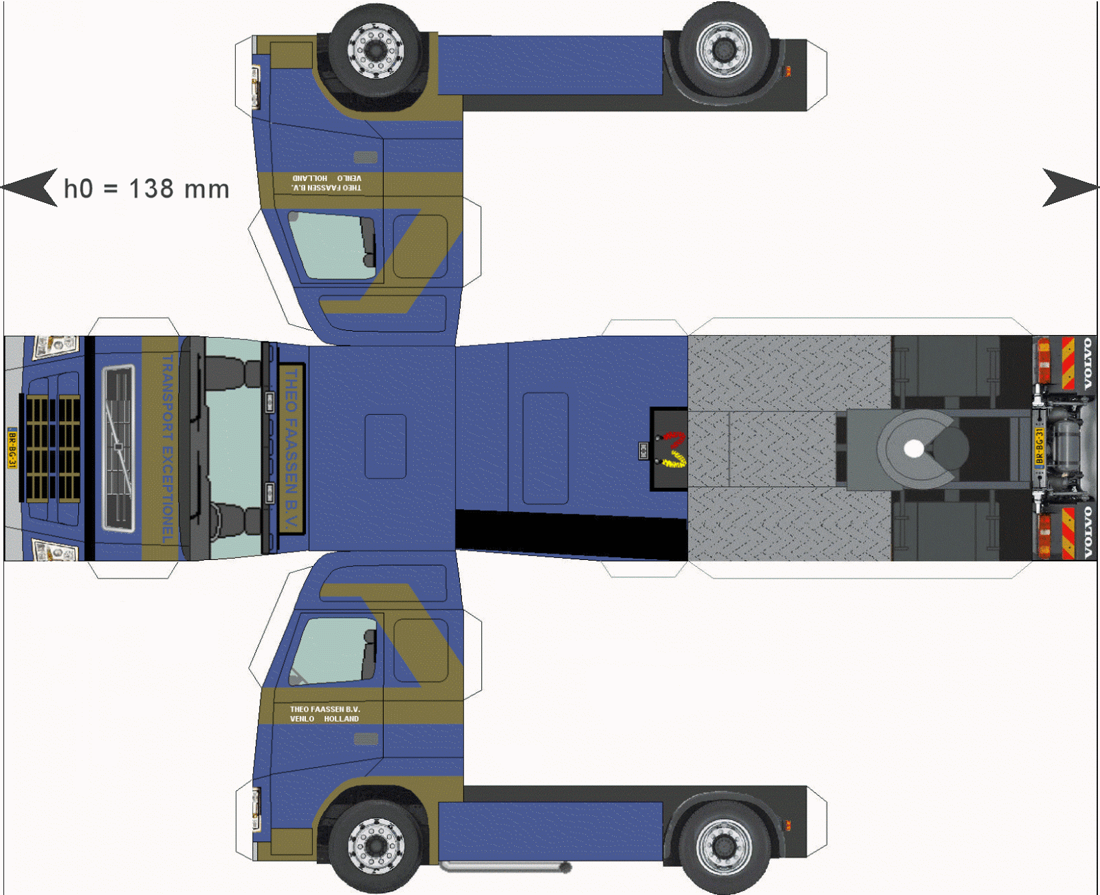 SP. Papel Modelismo: PaperCraft VOLVO - Theo Faassen B.V.