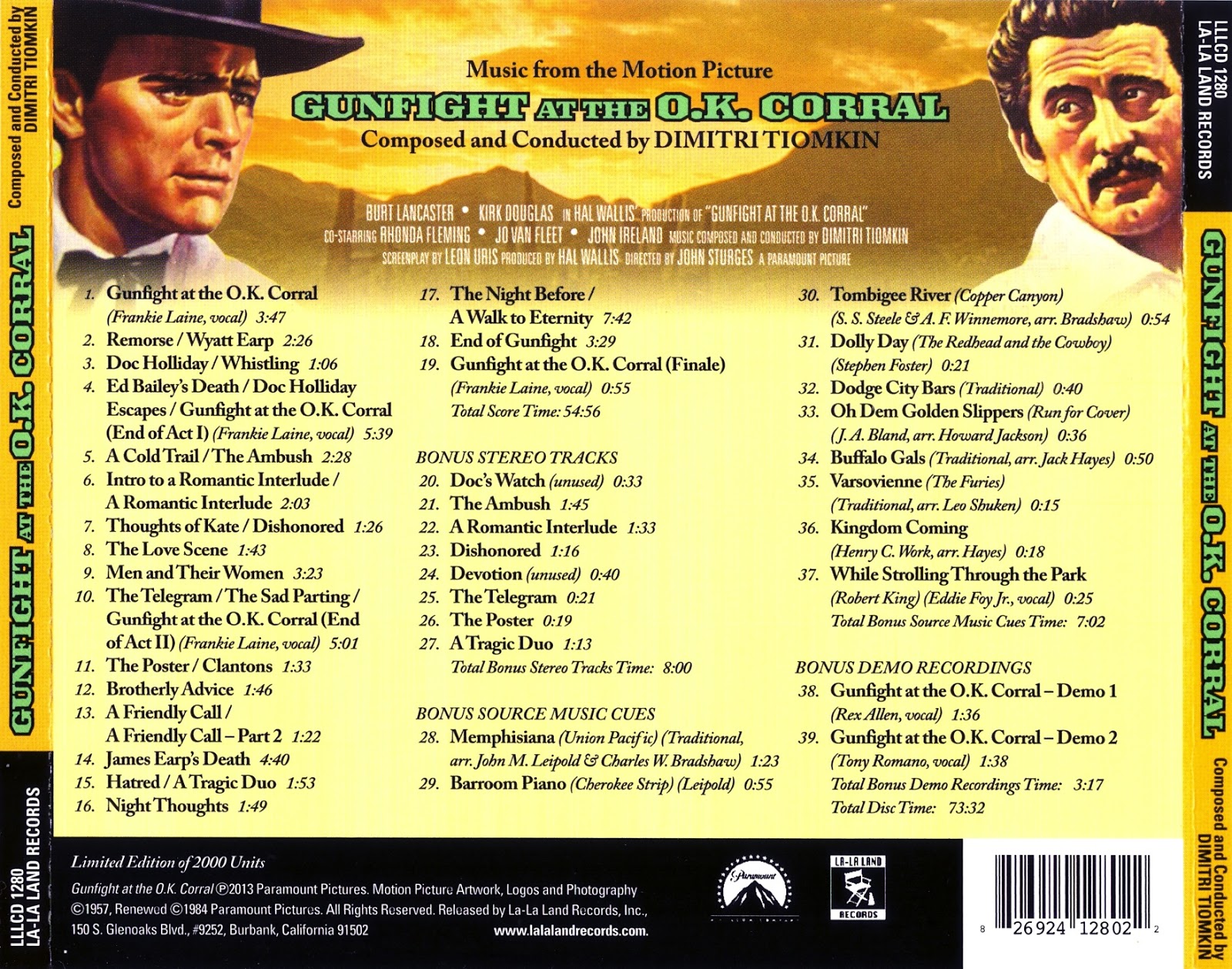 LE BLOG DE CHIEF DUNDEE: GUNFIGHT AT THE O.K. CORRAL Music from the ...