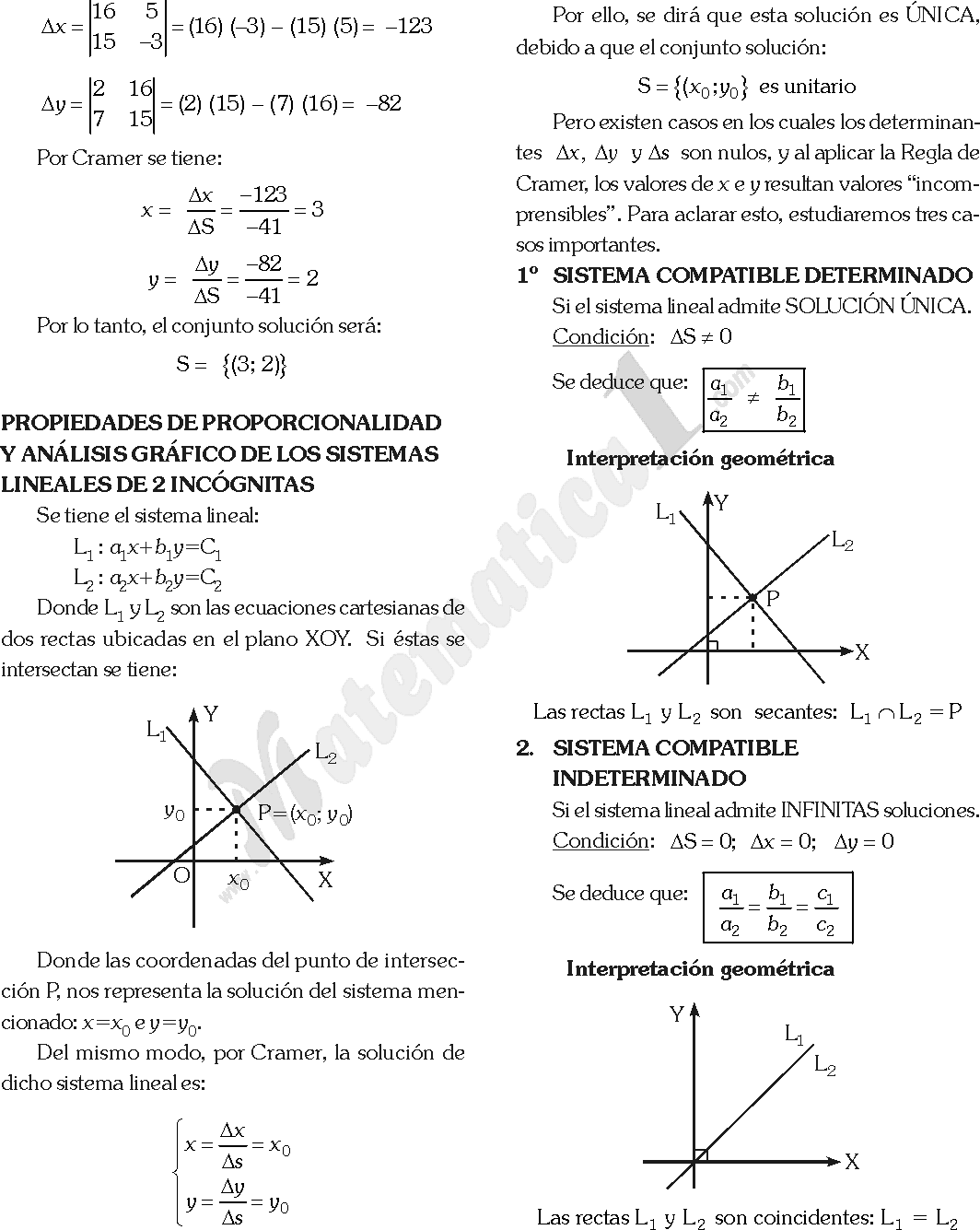 SISTEMAS DE ECUACIONES LINEALES CON DOS INCOGNITAS Y SUS MÉTODOS DE SOLUCIÓN EJEMPLOS Y ...