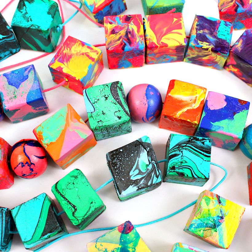 Mark Montano: Marbled Wood Beads 3 Ways