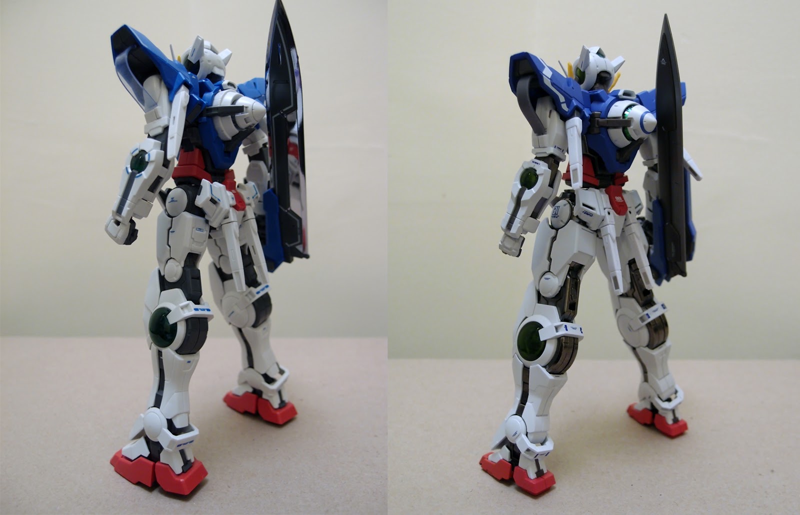 MG Exia (left) vs Metail Build Exia (right)