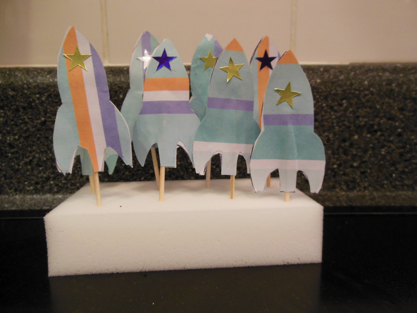 Imperfectly Possible: Rocket Spaceship Cupcake Toppers