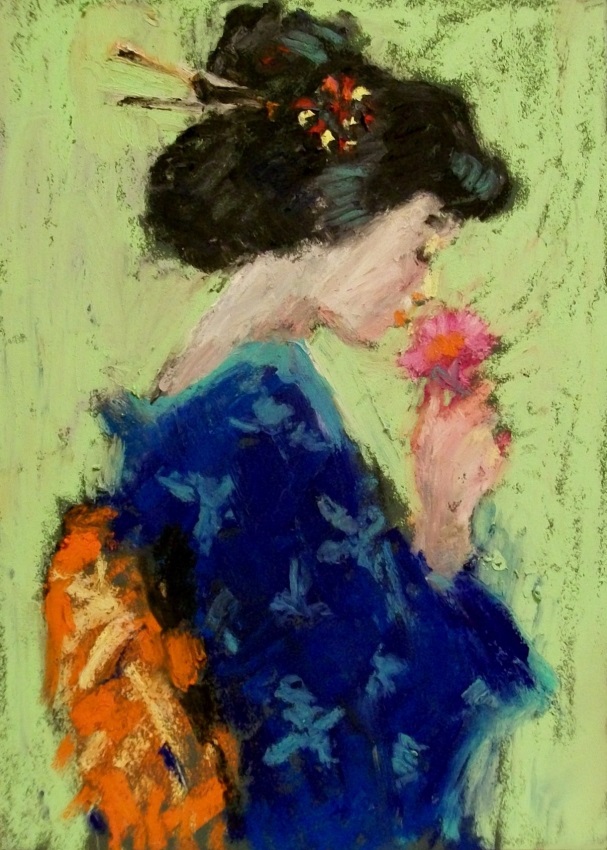 Connie Chadwell's Hackberry Street Studio: Geisha with Flower ...