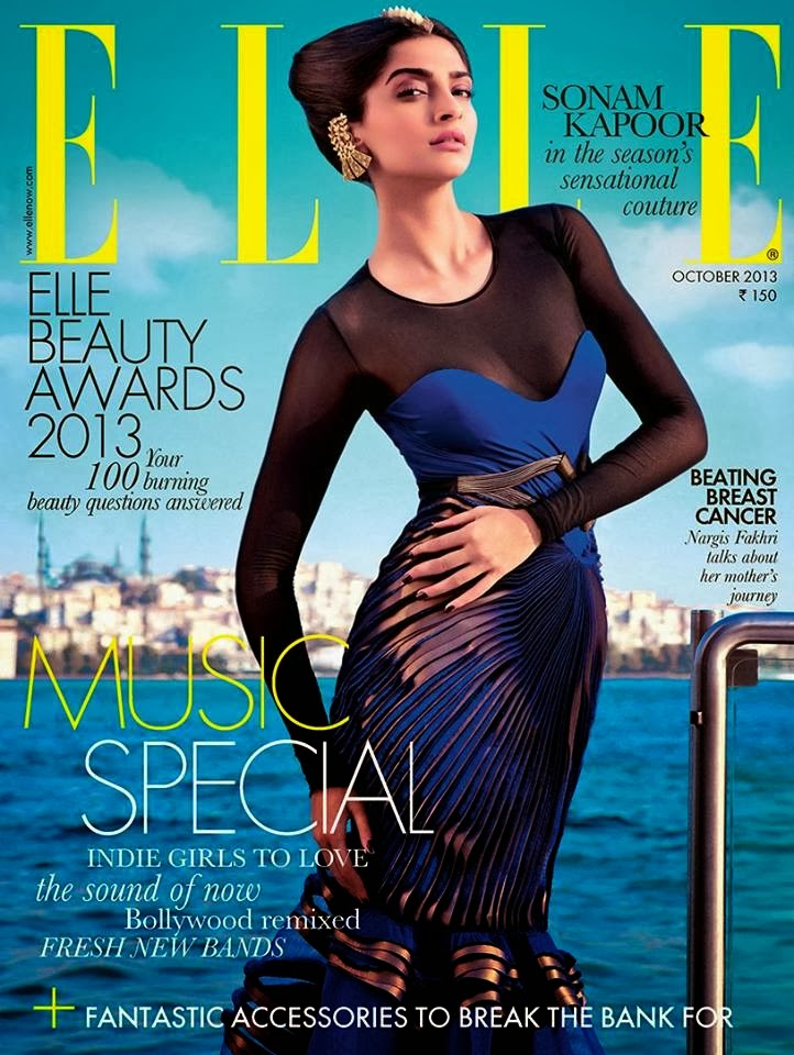 Sonam Kapoor by Amit Aggarwal Couture Magazine Photoshoot For Elle ...