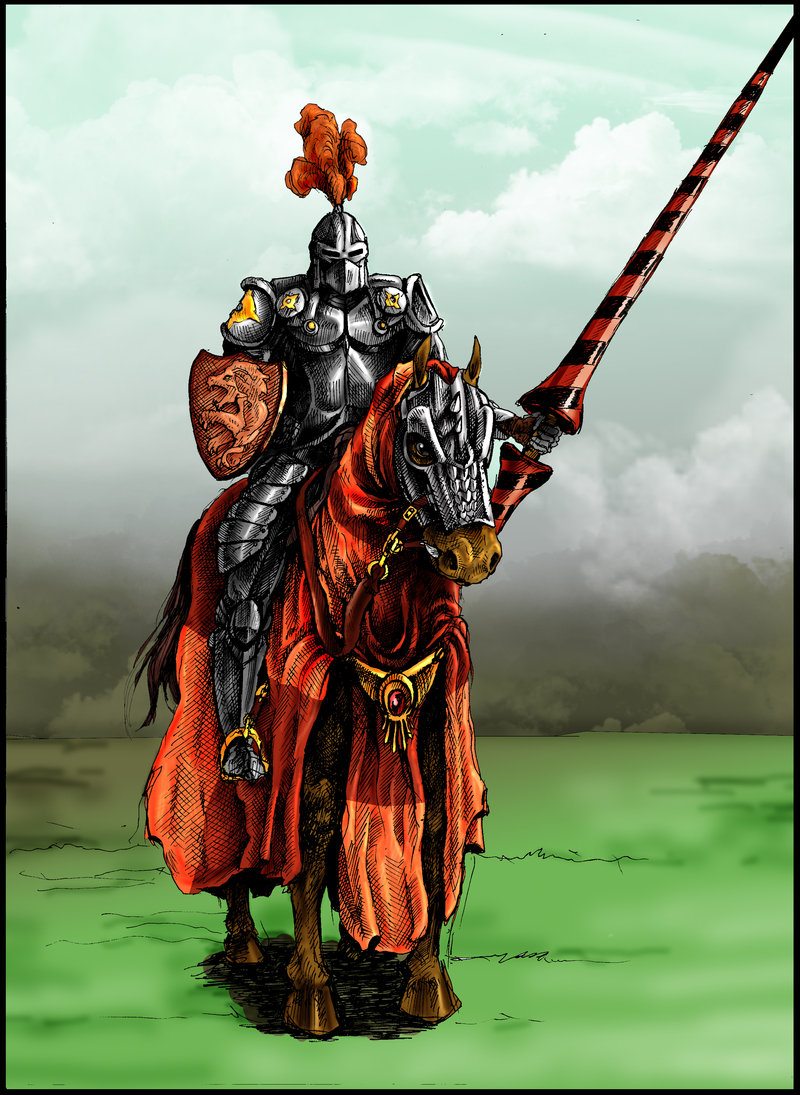 Warriors in art: The Red Knight by Paris Ksintarianos