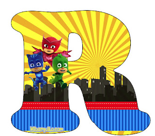 Alfabeto de PJ Masks en la Ciudad. - Oh my Alfabetos!