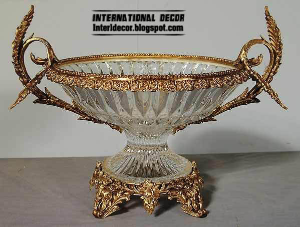 Luxury crystal home accessories, crystal plates, cups