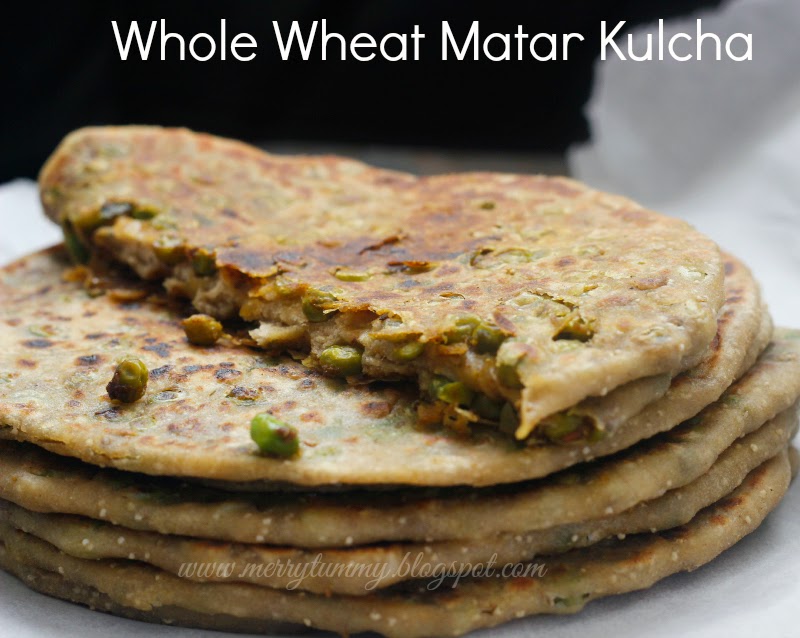 Merry Tummy: Whole Wheat Matar Kulcha