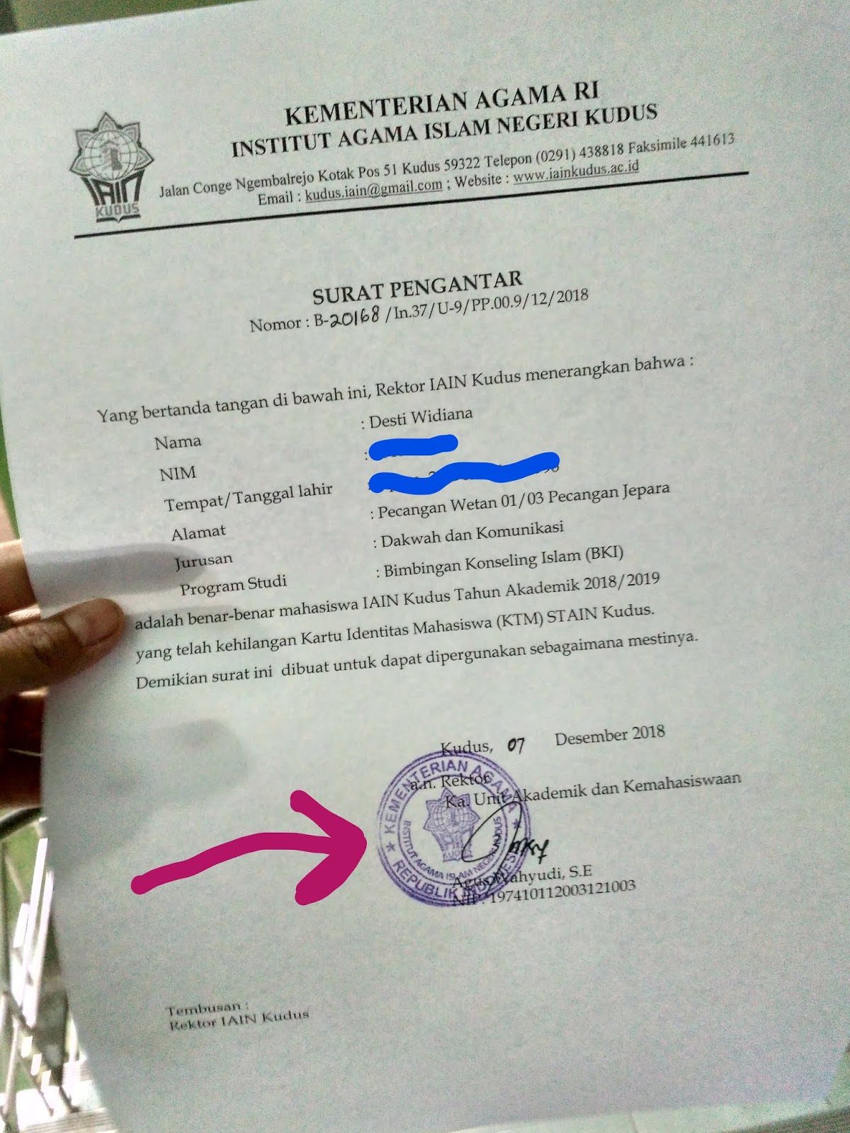 CARA MEMBUAT KTM UNTUK MAHASISWA IAIN KUDUS