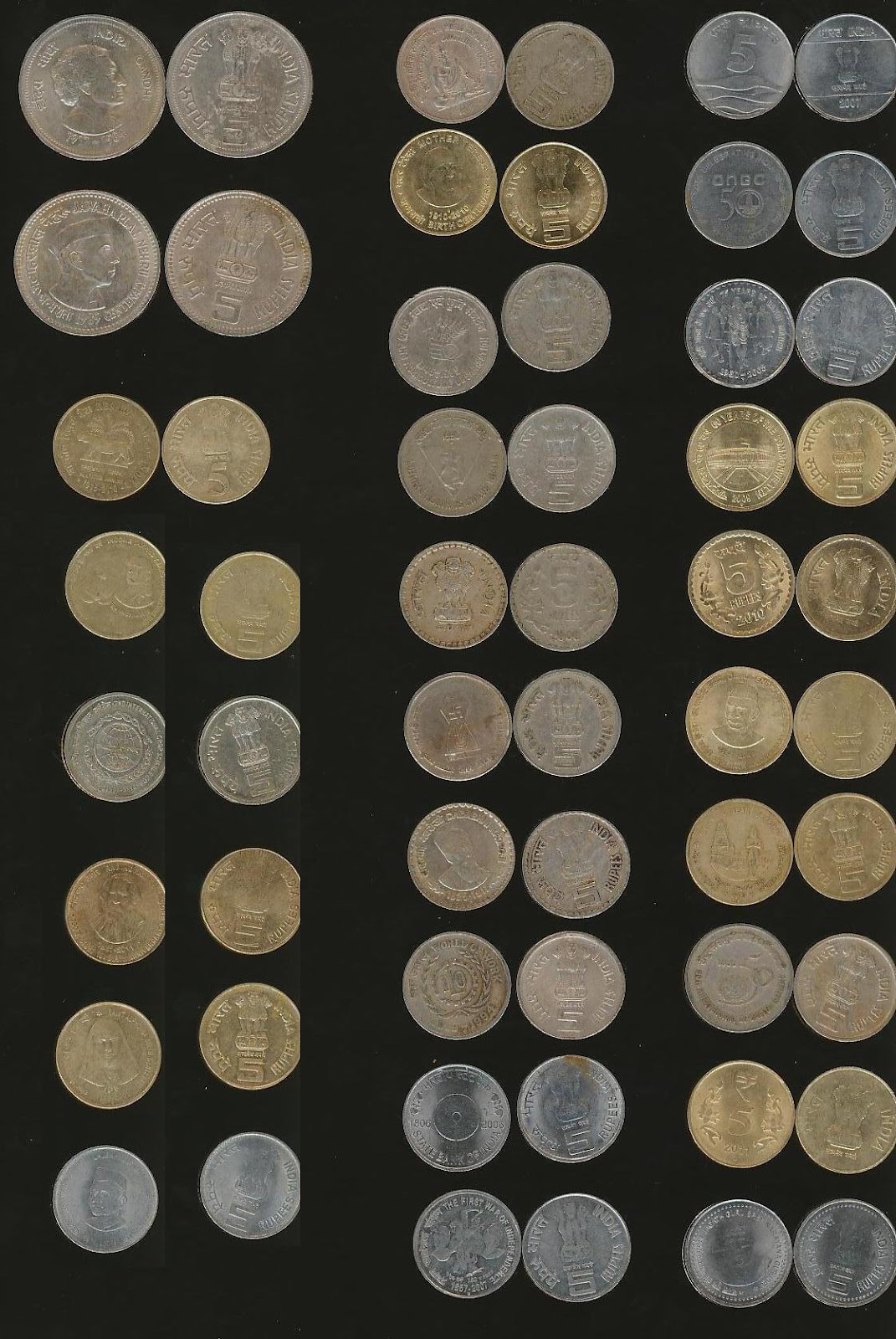 Jk Collection World: 33 DIFFERENT TYPES 5 RUPEE COINS