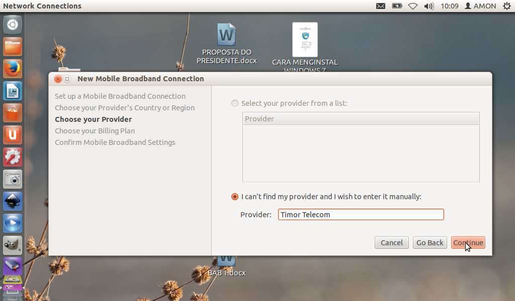 WELCOME TO MY BLOG: Lalaok Configura Modem Timor Telecom Iha Ubuntu 12.4