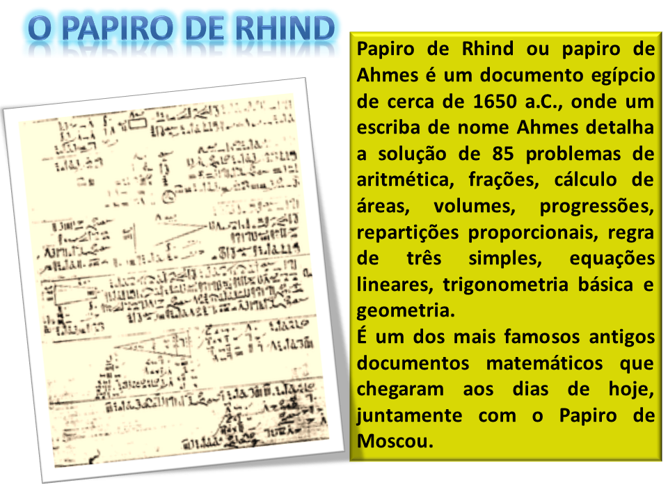 Conta Comigo: O PAPIRO DE RHIND