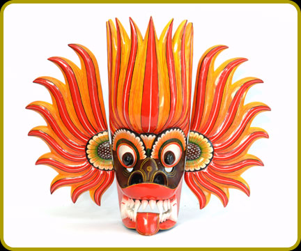 Srilanka Spirit: Traditional Sri Lankan Wooden Masks "Vesmuhunu"
