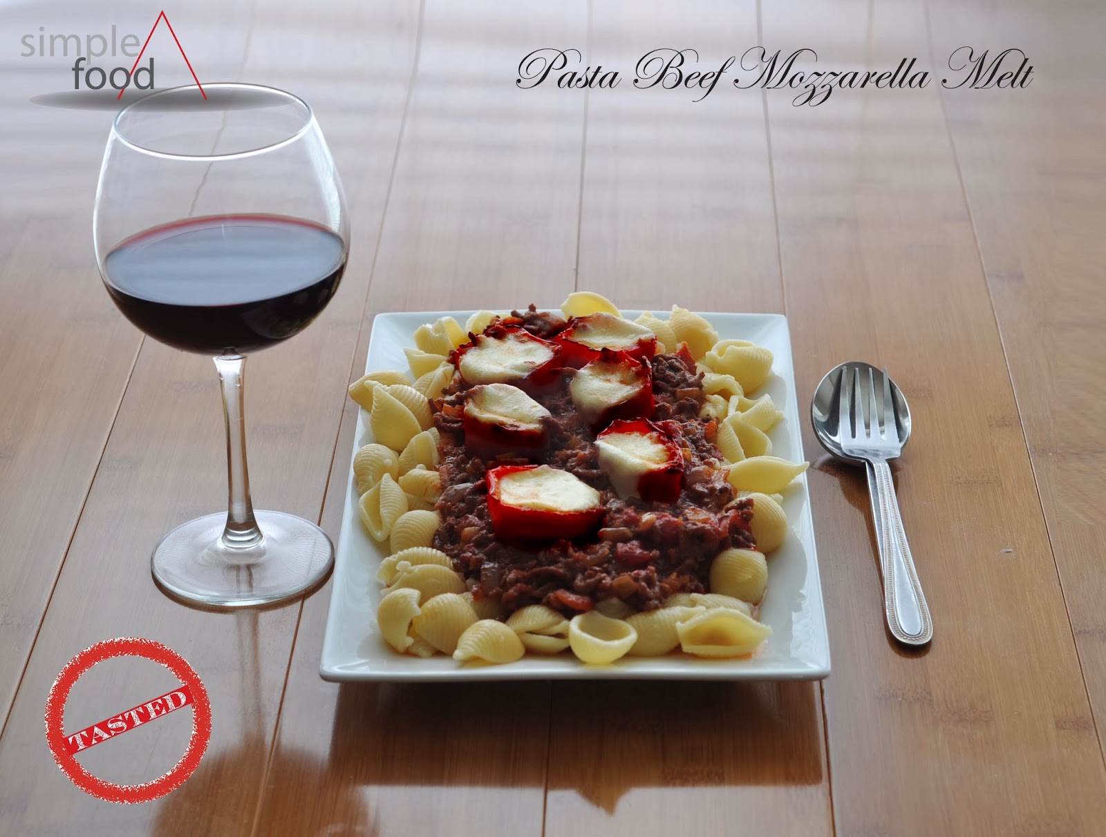 Simple Food: Pasta Beef Mozzarella Melt