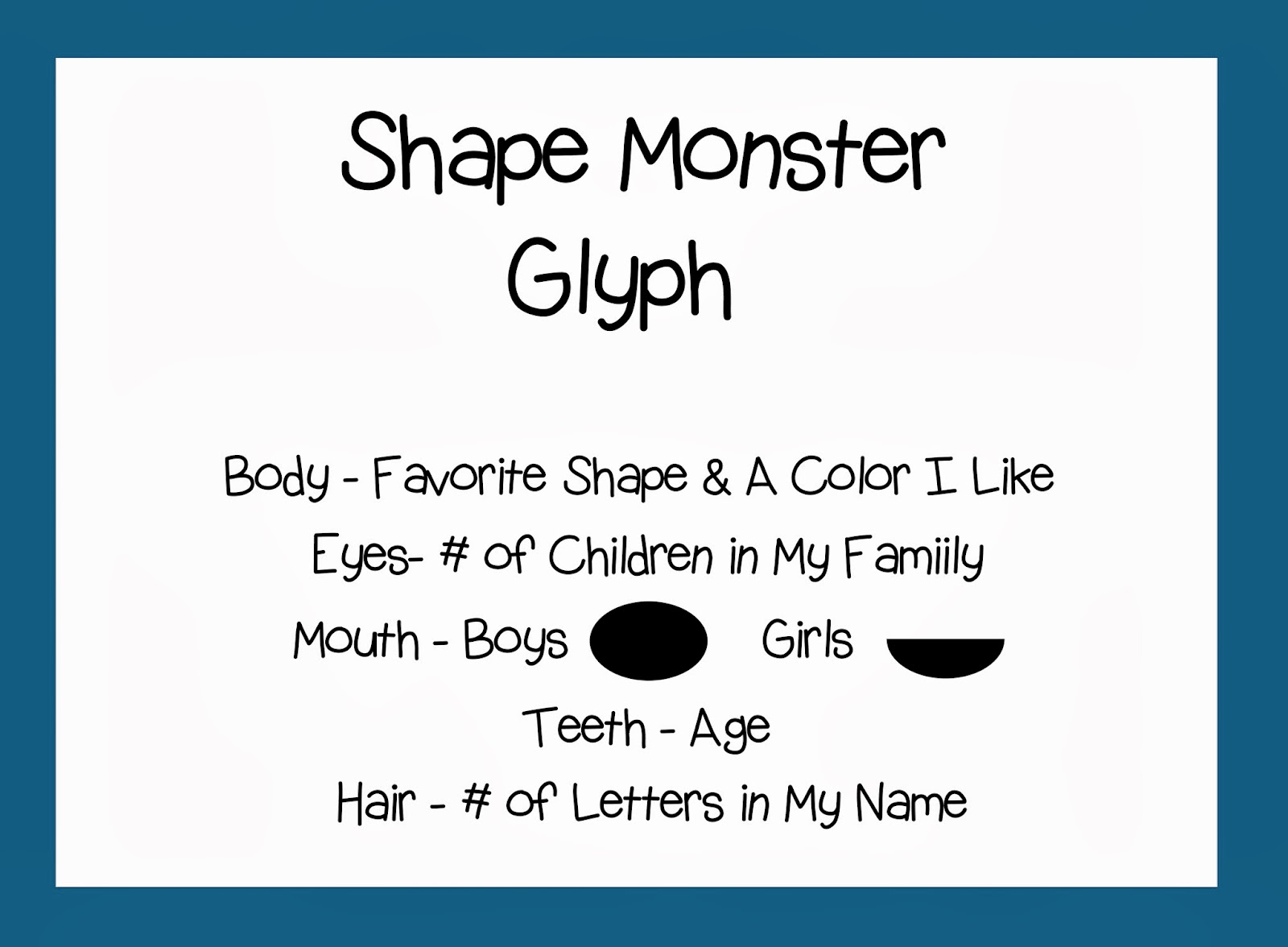 Early Childhood Scribbles: Shape Monster Glyph