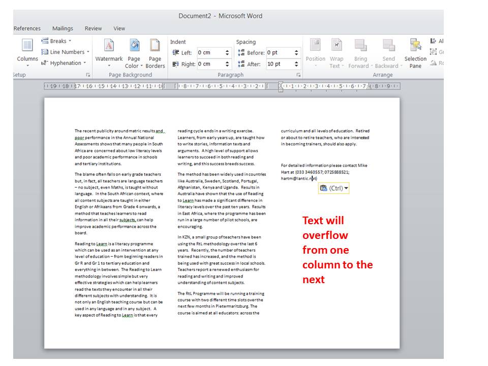 UKZN PGCE 2013: Office for Administration - Word