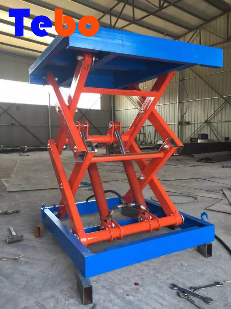 Lift Platform: TEBO stationery scissor lift helps factory more.