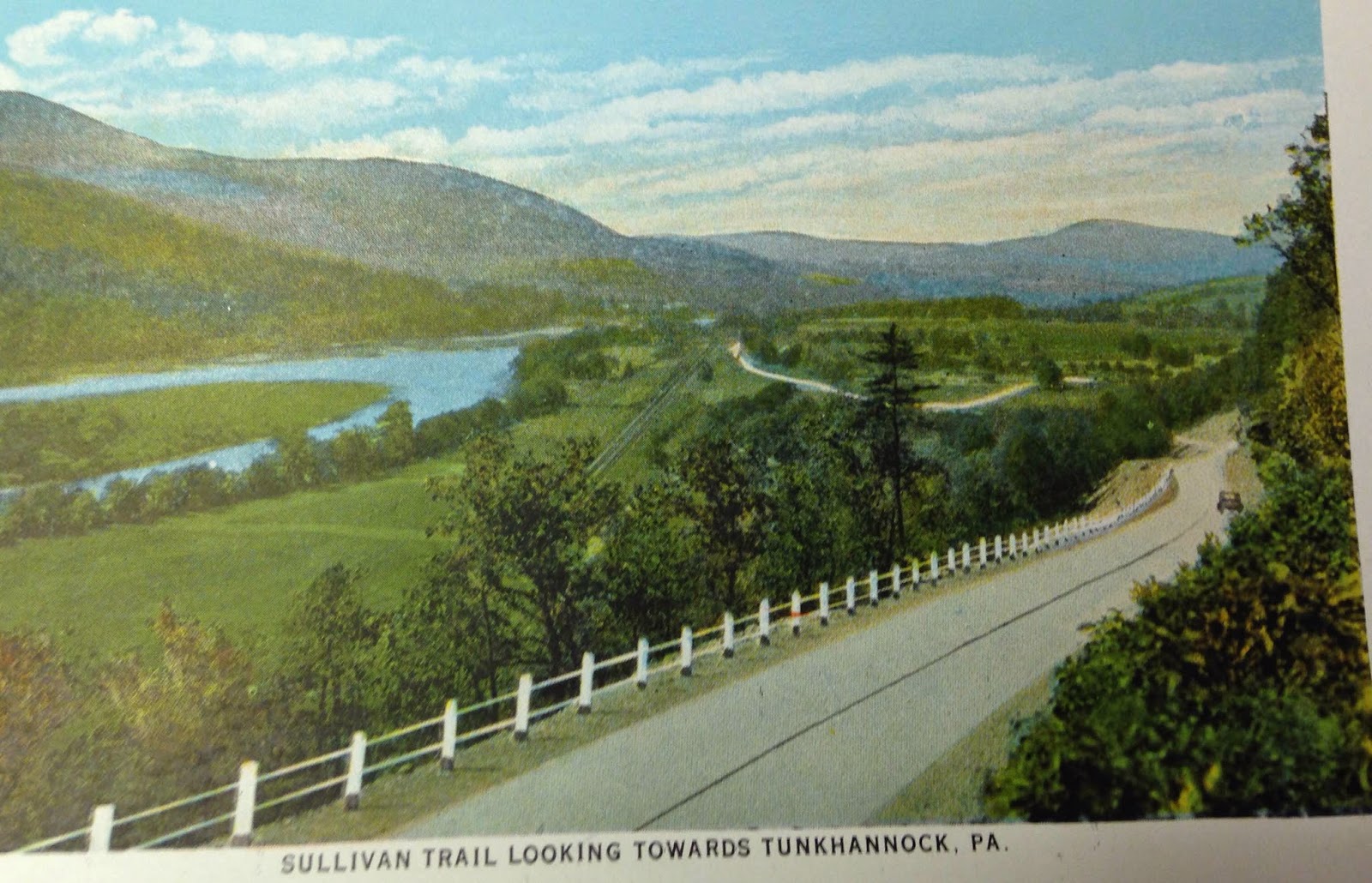 1921 Sullivan Trail Postcard from Wilkes Barre, PA to Watkins Glen, NY ...