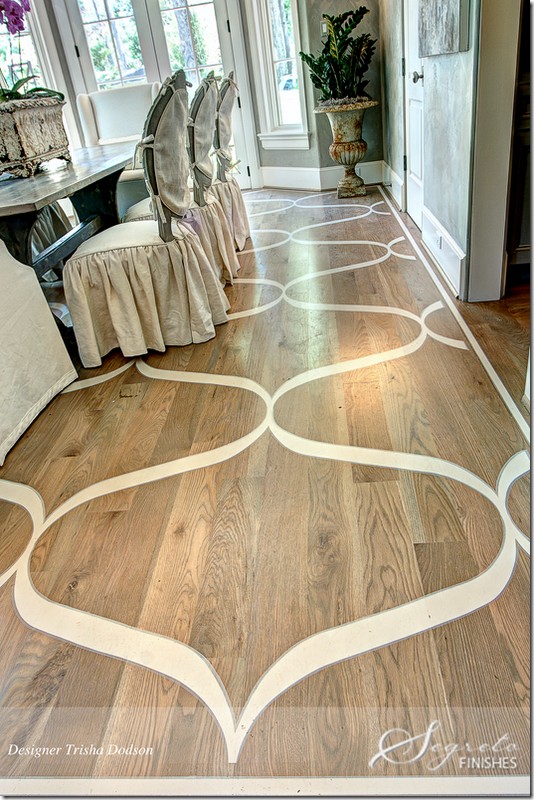 Tedious Tinkering: Hand Painted Wood Floor