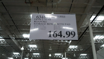 Office Star Roanoke Storage Bench with Pad | Costco Weekender