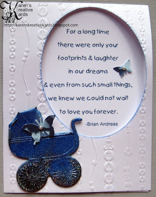 Karen's Kreative Kards: Baby Card for my Grandson-to-be