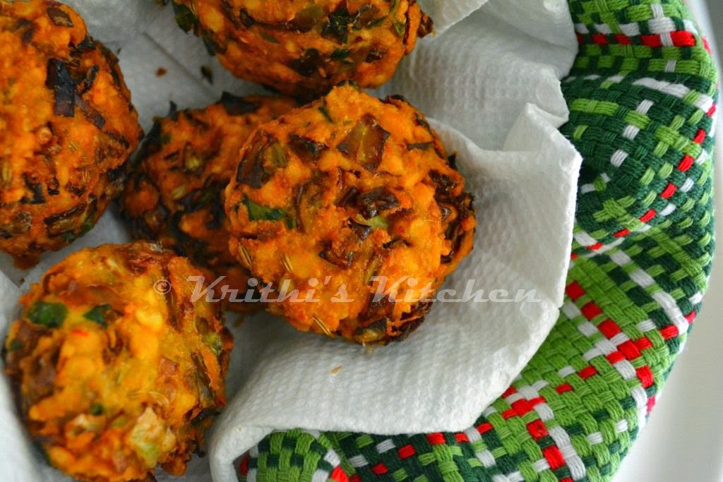 Krithi's Kitchen: Masal Vada / Cabbage Dhal Vada | Snacks Recipes